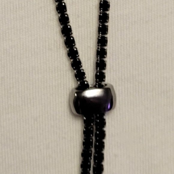 accentrix | Jewelry | Host Pick Nwot Black Crystal Lariat | Poshmark